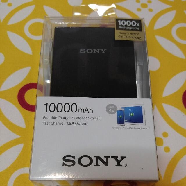 BNIB Sony Power Bank 10.000mAh Gel Technology, Mobile Phones & Gadgets ...