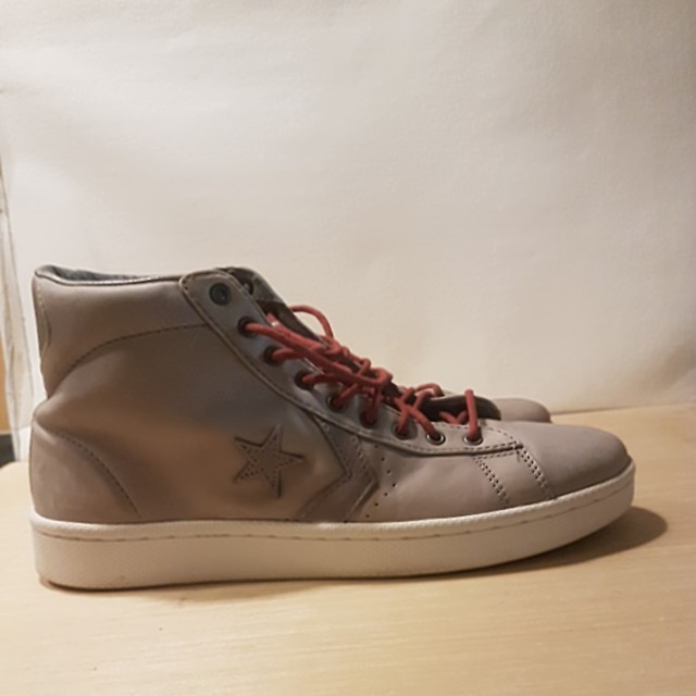 Authrntic Converse leather high cut shoe, Men's Fashion, Footwear ...