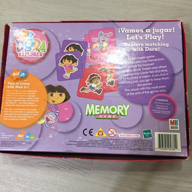 Memory card game Dora and Disney princess, Hobbies & Toys, Toys & Games ...