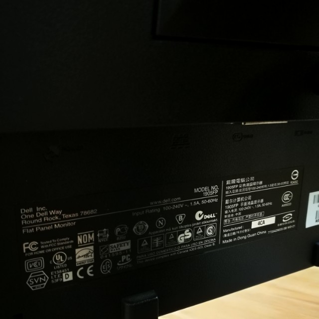 Old 19" Dell Monitor (Model : UltraSharp 1905FP), Computers & Tech ...