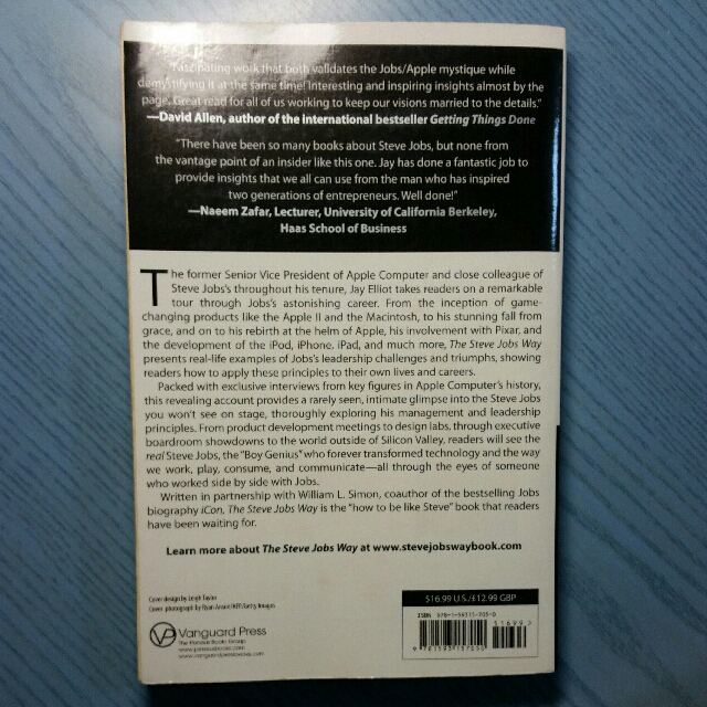 The steve jobs way by Jay Elliot, Hobbies & Toys, Books & Magazines ...