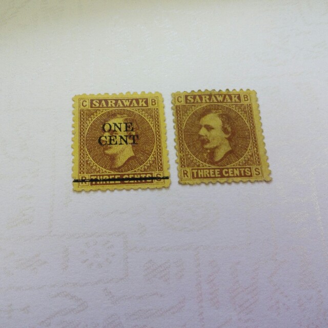 Sarawak Brooke Stamp 2 V Used, Hobbies & Toys, Collectibles ...