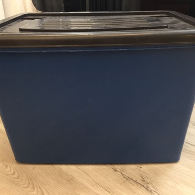 Used but good condition plastic storage box, Furniture & Home Living ...