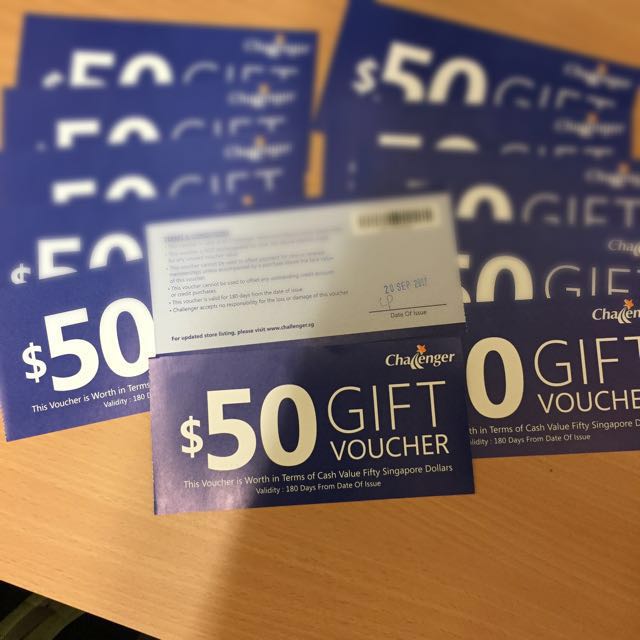Challenger Voucher - $600 worth, Entertainment, Gift Cards & Vouchers ...