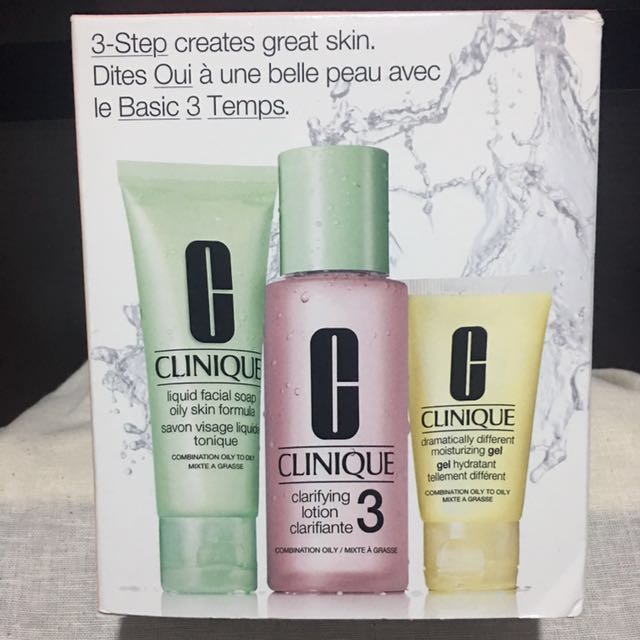 Clinique 3-Piece Trial Set (Combination Oily Skin), Beauty & Personal ...