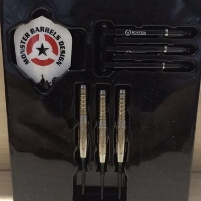 MONSTER Barrel JAVAN GOLD EDITION 2BA Soft Tip NEW darts set, Sports ...
