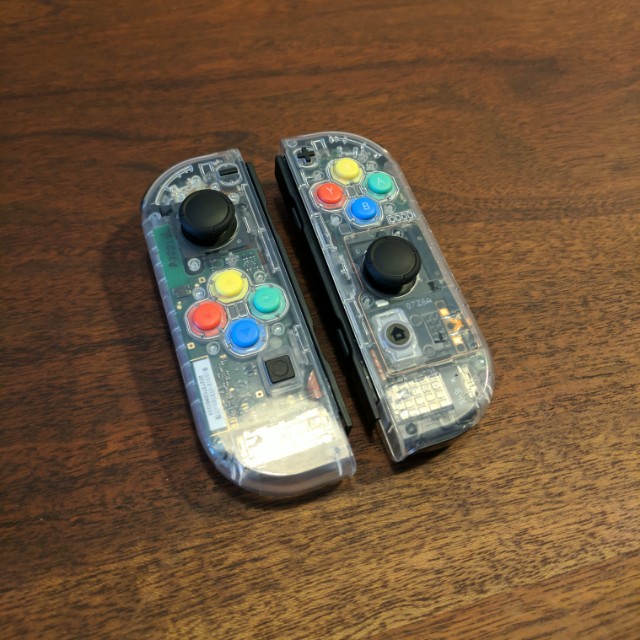 Nintendo Switch Joy-Con (L) & (R) Clear case with SFC (Super Famicom ...