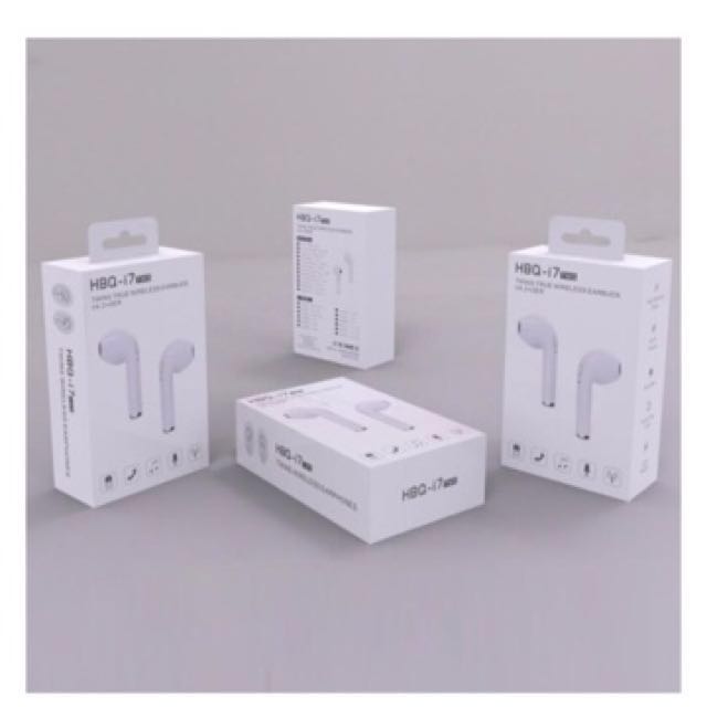 AirPod pair of Bluetooth wireless earphones earbuds hbq i7 hbq-i7 shure ...