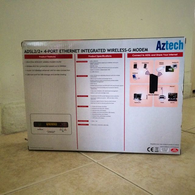 Axtech ADSL2/2+ 4 Port Ethernet Integrared Wireless-G Modem, Computers ...