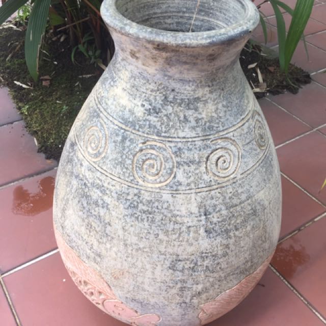 Decorative fish clay pot fish design, Furniture & Home Living, Home ...