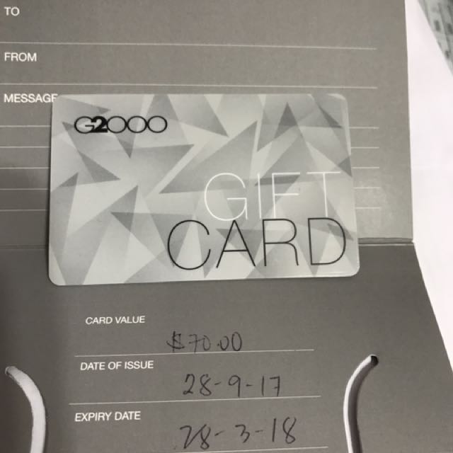 G2000 gift card $70, Everything Else on Carousell