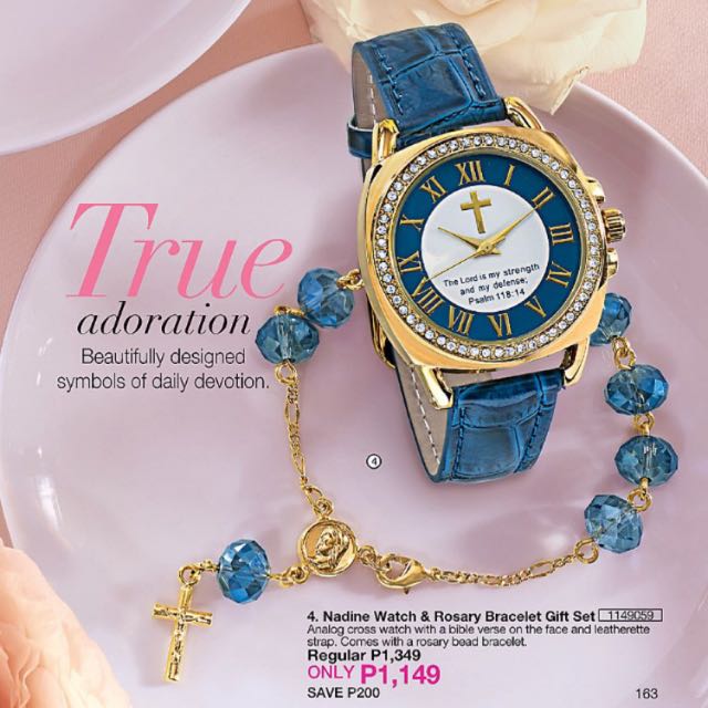 Avon set watch & rosary, Women's Fashion, Watches & Accessories ...
