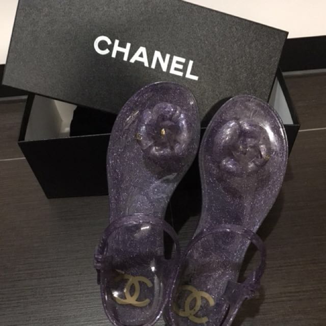 Chanel jelly sandal, Luxury, Apparel on Carousell