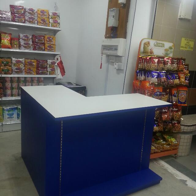MINIMART STARTUP. ..GONDOLAS. ..CASHIER COUNTER. ..4 FT TWIN LED LIGHTS ...