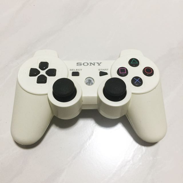 PS3 White Dualshock Controller, Video Gaming, Gaming Accessories ...
