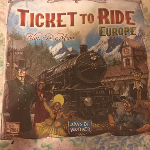 Ticket to ride Europe Map + train tickets + warehouse, Hobbies & Toys ...