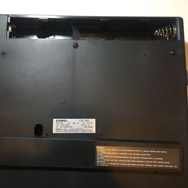 Casio 舊式 打字機 vintage typewriter casiowriter CW-16, 音響器材, 音樂播放裝置 MP3及CD ...