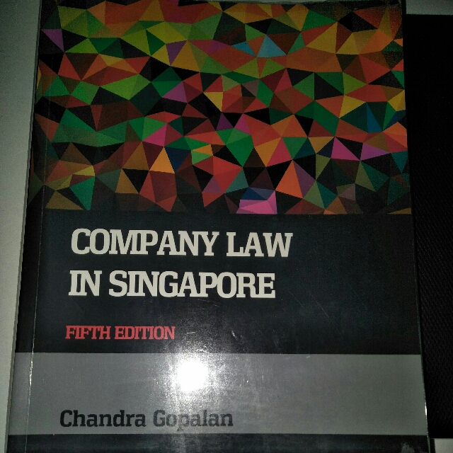 Company Law In Singapore Textbook Fifth Edition by Chandra Gopalan ...
