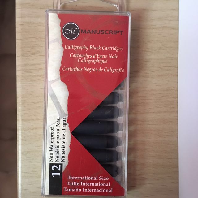 Manuscript Calligraphy Black Cartridges, Hobbies & Toys, Stationery ...