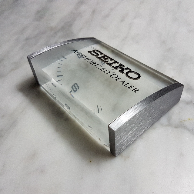 Vintage Authorized Seiko Dealer Plaque Paper Weight., Hobbies & Toys ...