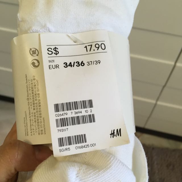 HNM White Socks, Babies & Kids, Babies & Kids Fashion on Carousell