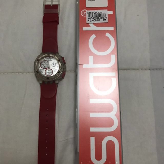 Red Toxin Swatch (SUIK405), Women's Fashion, Watches & Accessories, Watches on Carousell