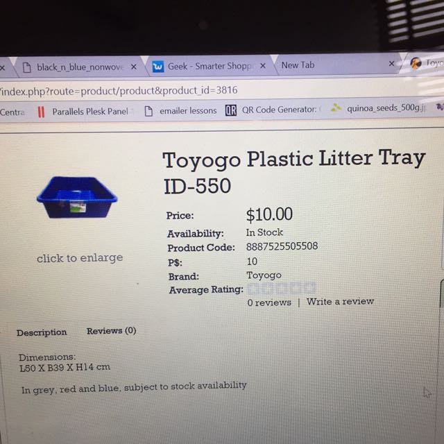 Toyogo plastic tray container, Furniture & Home Living, Home ...