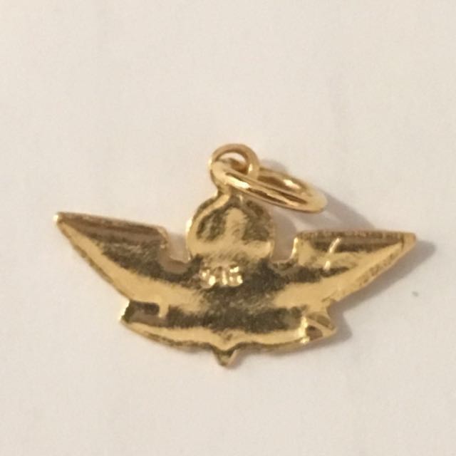 916 Gold Commando Airborne Wing Pendant, Everything Else on Carousell