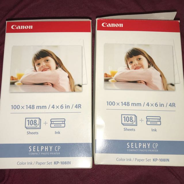 Canon Selphy CP1200 + 2 box ink & paper set, Photography, Cameras on ...