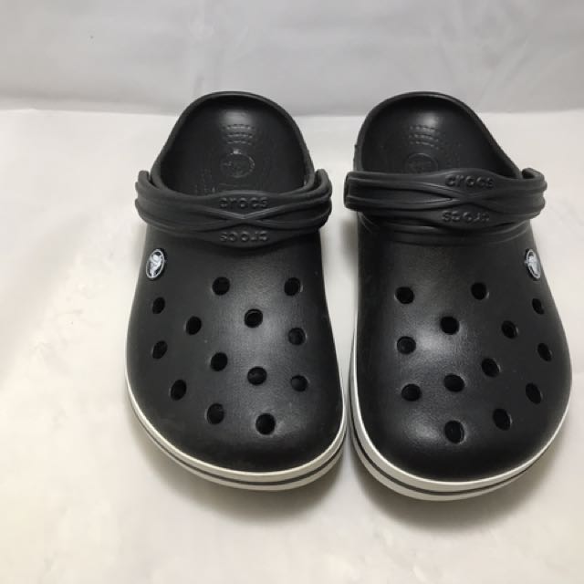 Crocs basic black shoes sandals, Babies & Kids, Babies & Kids Fashion ...
