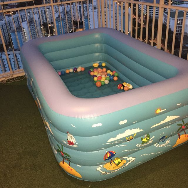 Inflatable bubble pool, Babies & Kids, Toys & Walkers on Carousell