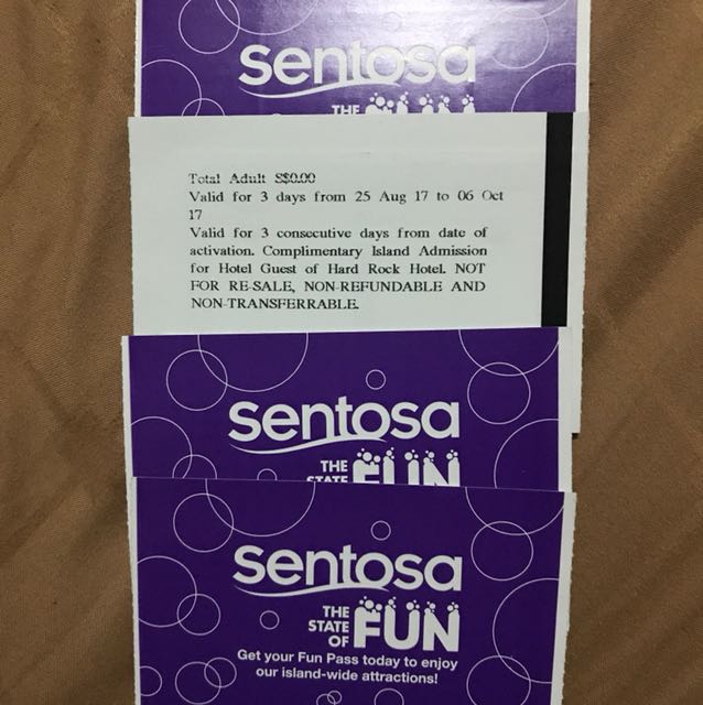 Sentosa 3-day island admission (monorail), Tickets & Vouchers, Local ...
