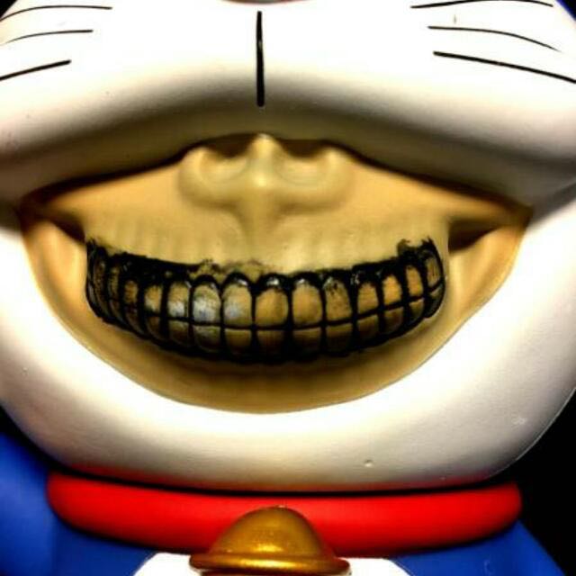DORAEMON Ron English , With white Teeth Version , , Solid Colour ...