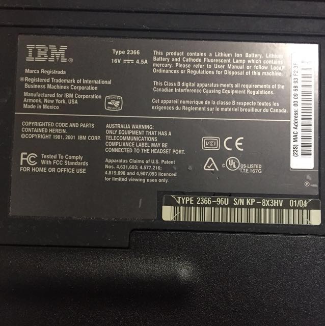 IBM thinkpad t30 舊電腦, 電腦＆科技, 手提電腦 - Carousell