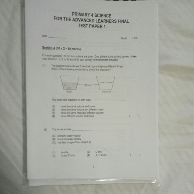 Primary 4 science practice worksheets, Hobbies & Toys, Books ...