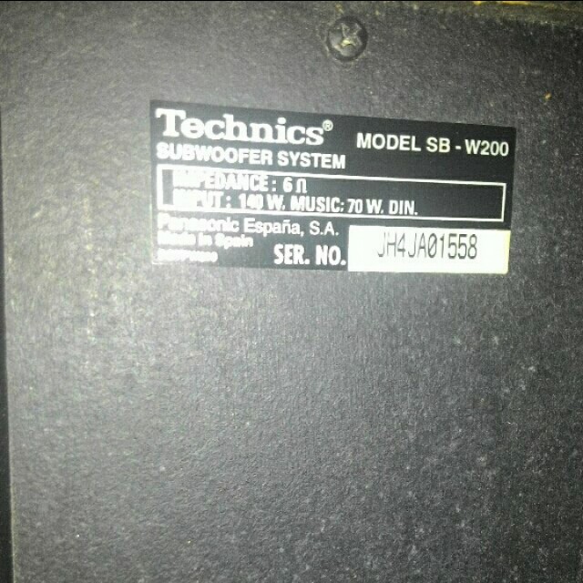 Technics subwoofer, Audio, Soundbars, Speakers & Amplifiers on Carousell