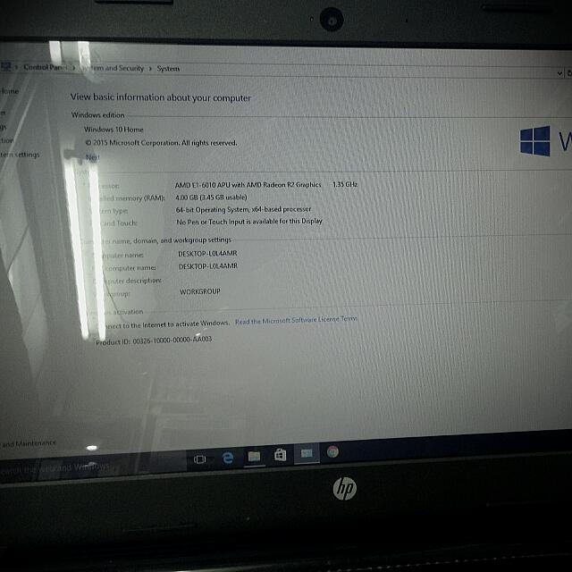 AMD E1-6010APU With AMD Radeon R2 Graphics 1.35ghz 4gb Ram 500gb Hard ...