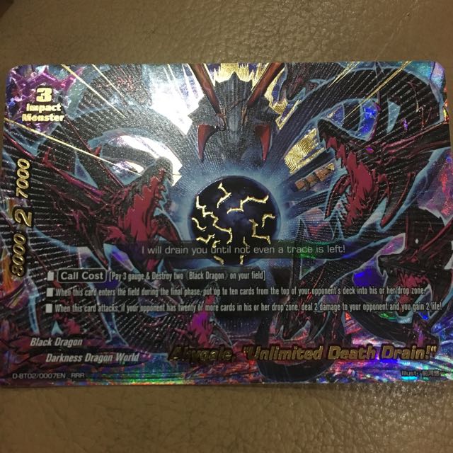 Buddyfight Abygale Unlimited Death Drain RRR, Hobbies & Toys, Toys ...