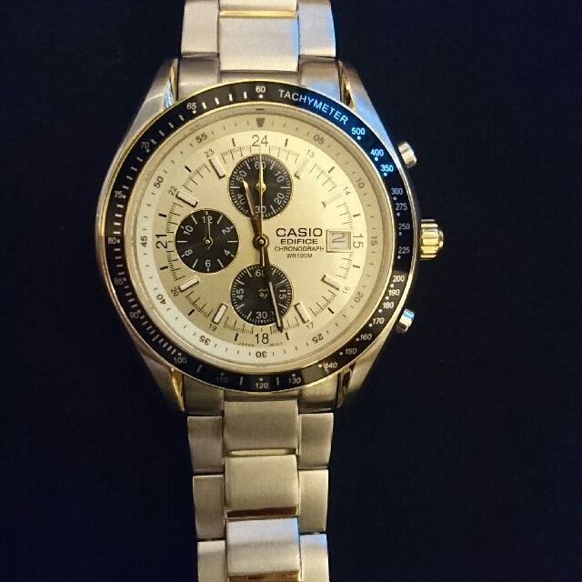 Casio Edifice Panda Chronograph, 名牌, 手錶 - Carousell