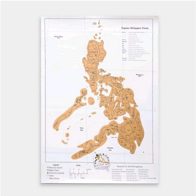 Philippine Scratch Map by Kultura, Looking For on Carousell