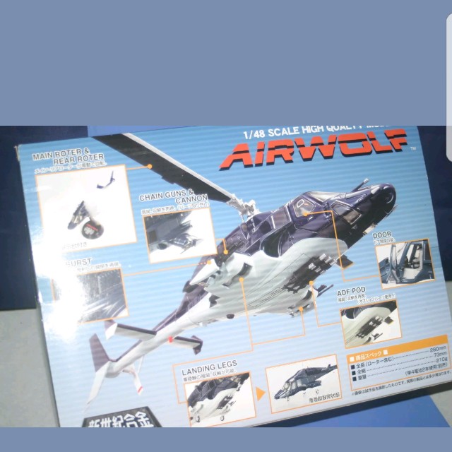 Rare Aoshima 1/48 scale diecast airwolf helicopter, Hobbies & Toys ...