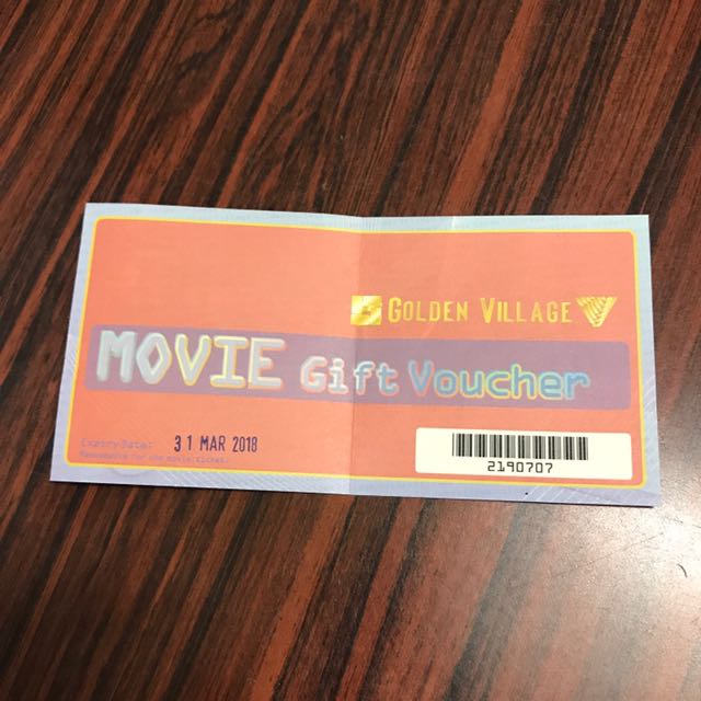 2 Golden Village Movie Voucher, Tickets & Vouchers, Vouchers on Carousell
