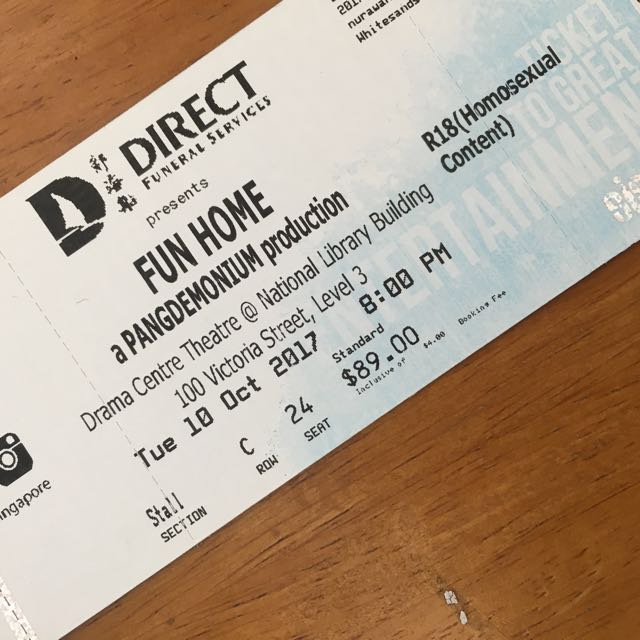 Fun Home Sistic Drama Ticket, Tickets & Vouchers, Event Tickets on ...