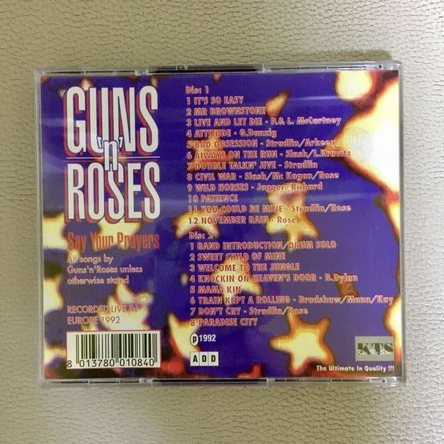 Guns N' Roses | Say Your Prayers | Bootleg Live Album, Hobbies & Toys ...