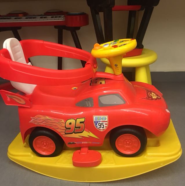 Lightning McQueen Push Toy Car And Rocker, Babies & Kids, Infant ...