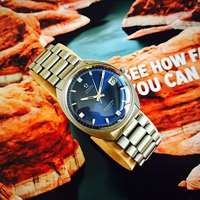 Omega Seamaster Cosmic Beautiful Blue Dial Automatic, Blue Leather Band ...