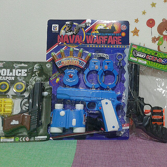 3 sets Sig Sauer & colt 1911 & python Toy gun pistols bundle w working ...