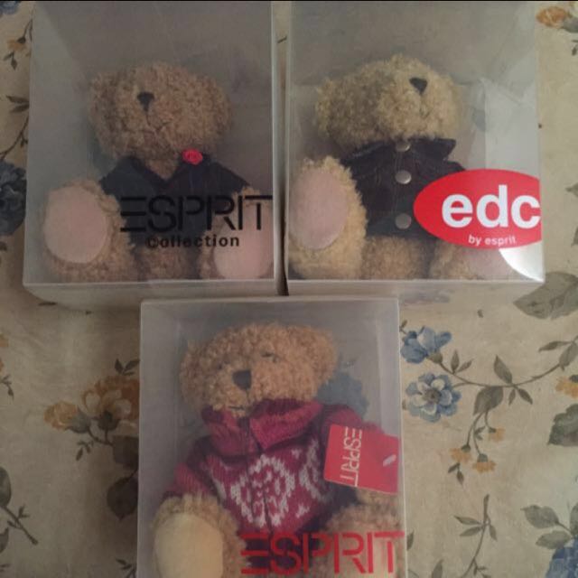 Authentic New Esprit Edc Teddy Bears Plush Toys Bundle, Hobbies & Toys ...