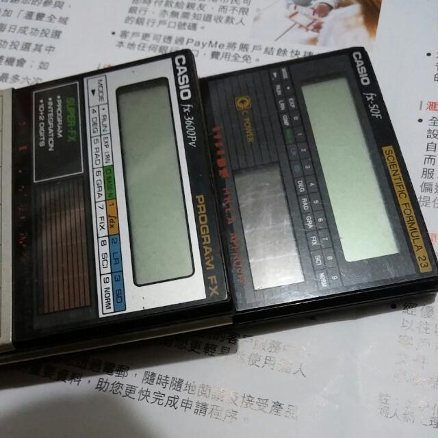 $90 CASIO 計算機 計數機 中學生適用 College Calculator fx-50F / fx-3600Pv, 興趣及遊戲 ...