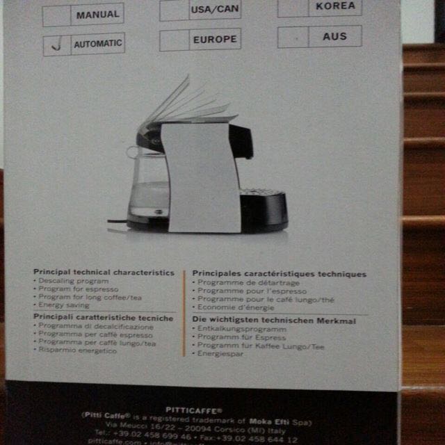 Pitti Caffe Coffee Machine (white), TV & Home Appliances, Kitchen ...